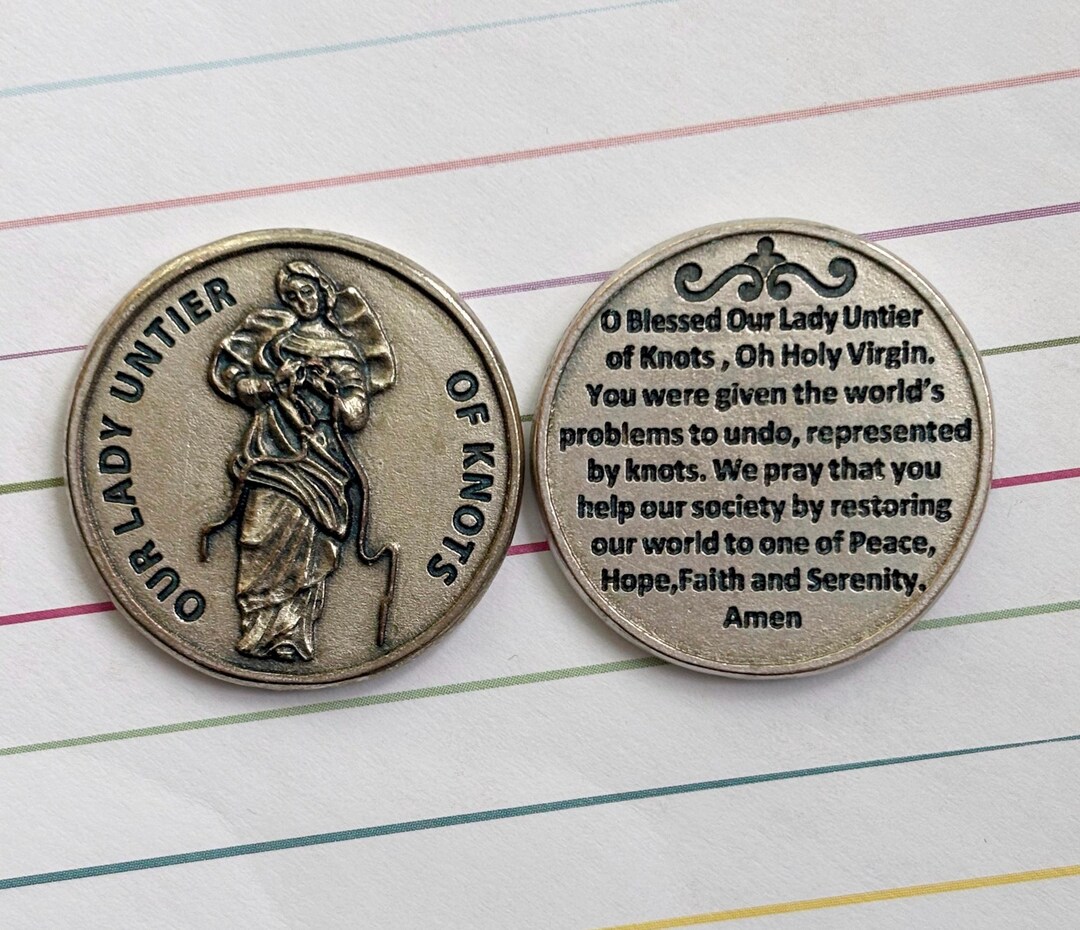 Our Lady Untier of Knots Catholic Pocket Token With Prayer Back Blessed ...