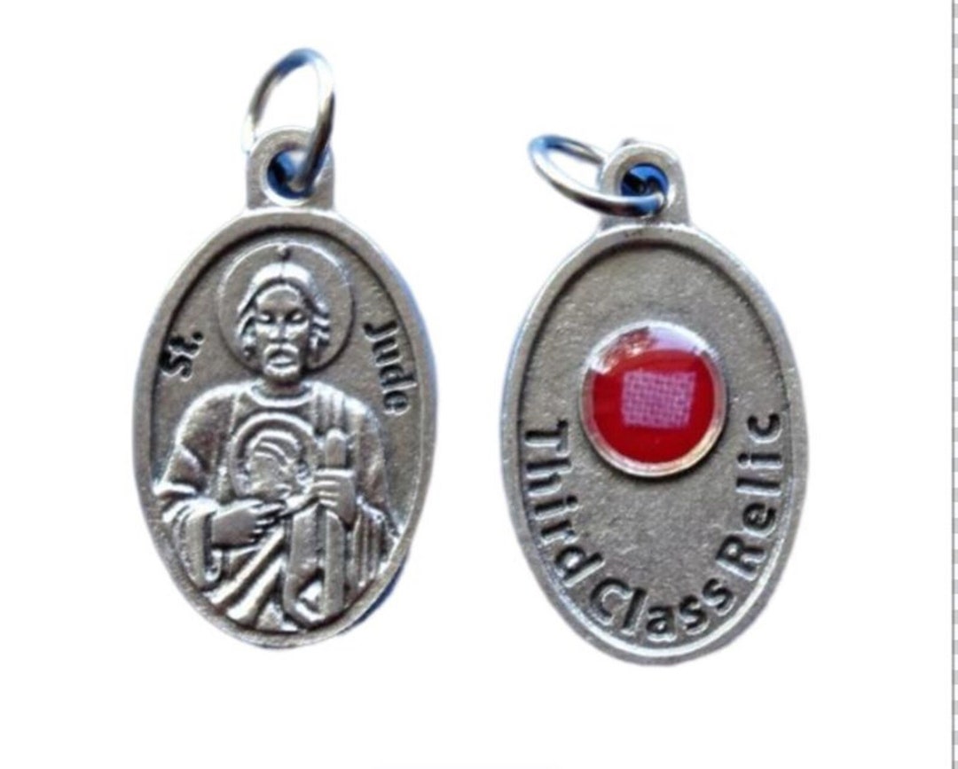 St Jude Relic Medal Charm 3rd Class Relic Patron Saint of Impossible ...