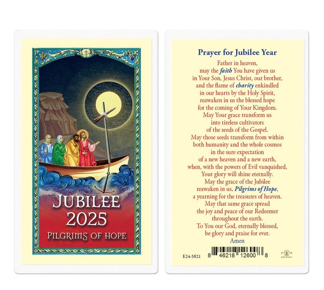 Prayer for Jubilee Year 2025 Holy Prayer Card Laminated Catholic Gift ...