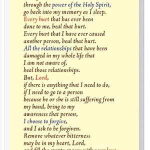 Healing Prayer at Bedtime Holy Prayer Card Laminated - Etsy