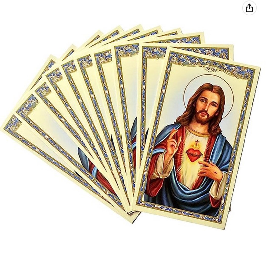 Sacred Heart Holy Card Daily Consecration to the Sacred Heart Prayer ...