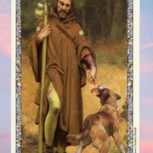 St Rocco St Roch Holy Card Laminated Catholic Prayer Card Patron of ...
