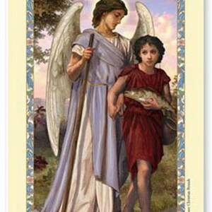 St Raphael Holy Card Laminated Catholic Prayer Card Patron of Travelers ...