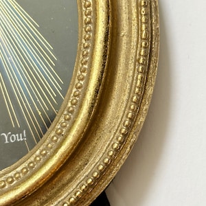 Our Lady of Grace Catholic Print With Gold Leaf Oval Frame 3-1/2" X 4-1 ...