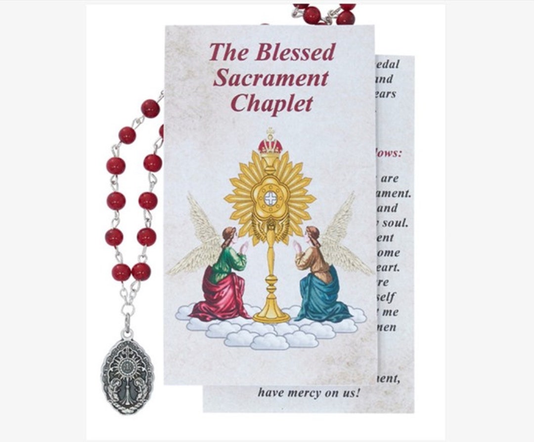 Blessed Sacrament Chaplet W How to Prayer Card Jesus Christ Devotional ...