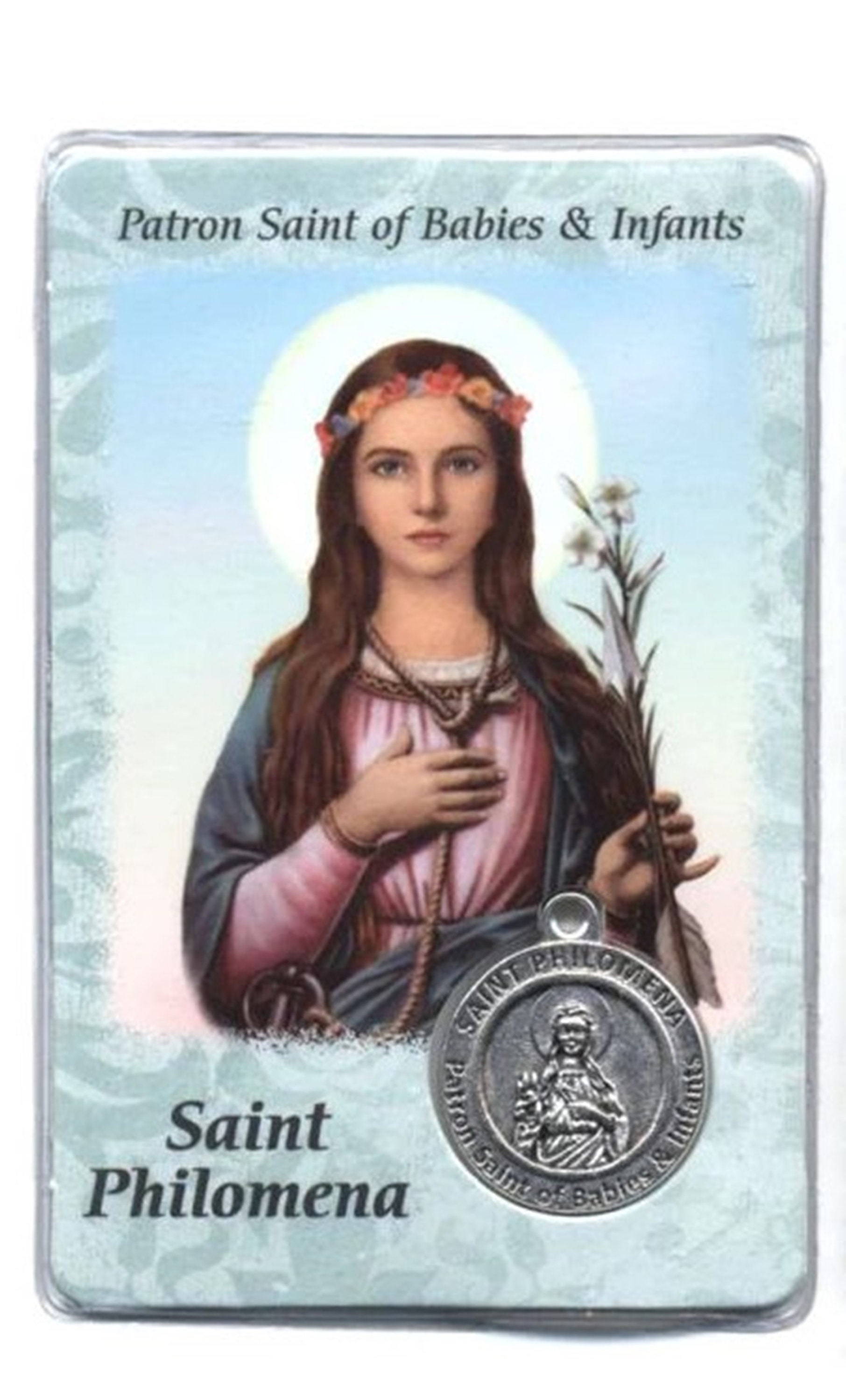 St Philomena Patron of Infants & Children Laminated Prayer Card With ...