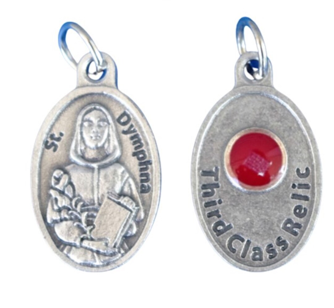 St Dymphna Relic Medal Charm 3rd Class Relic Patron Saint of Mental ...