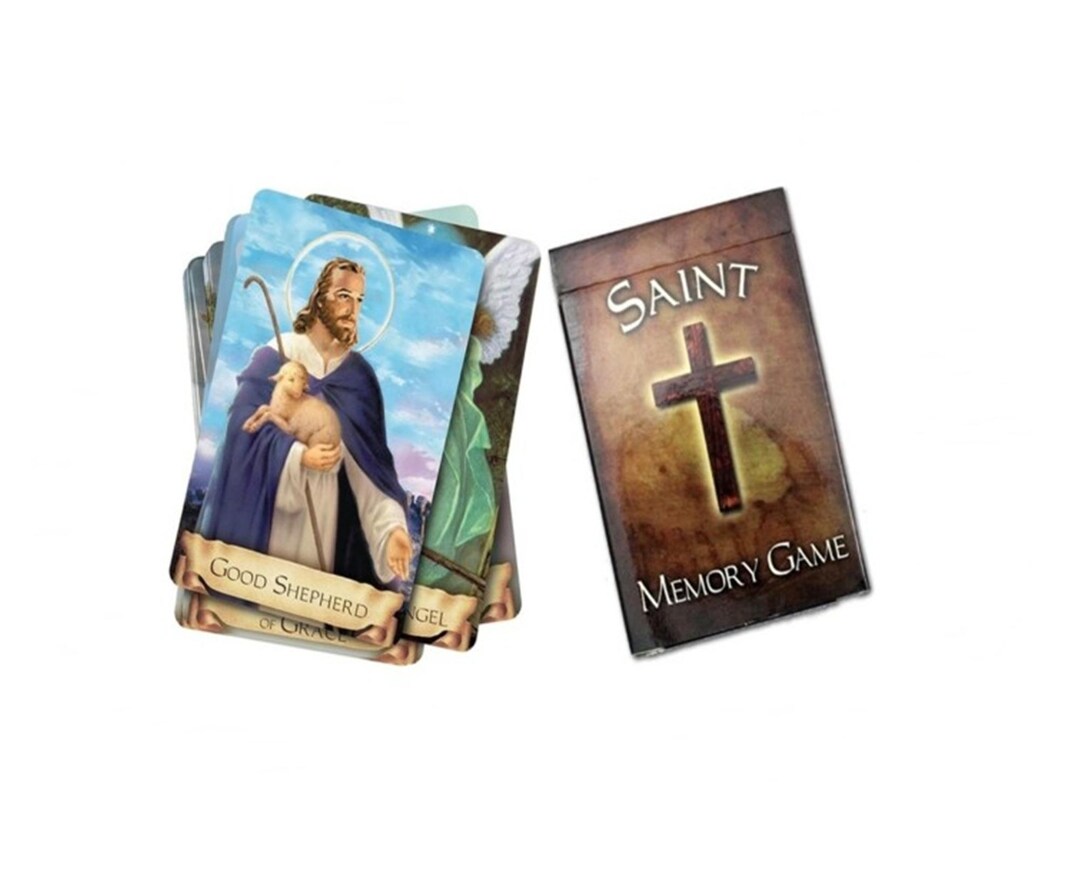 Catholic Saints Memory Card Game Catholic Matching Game Christian ...