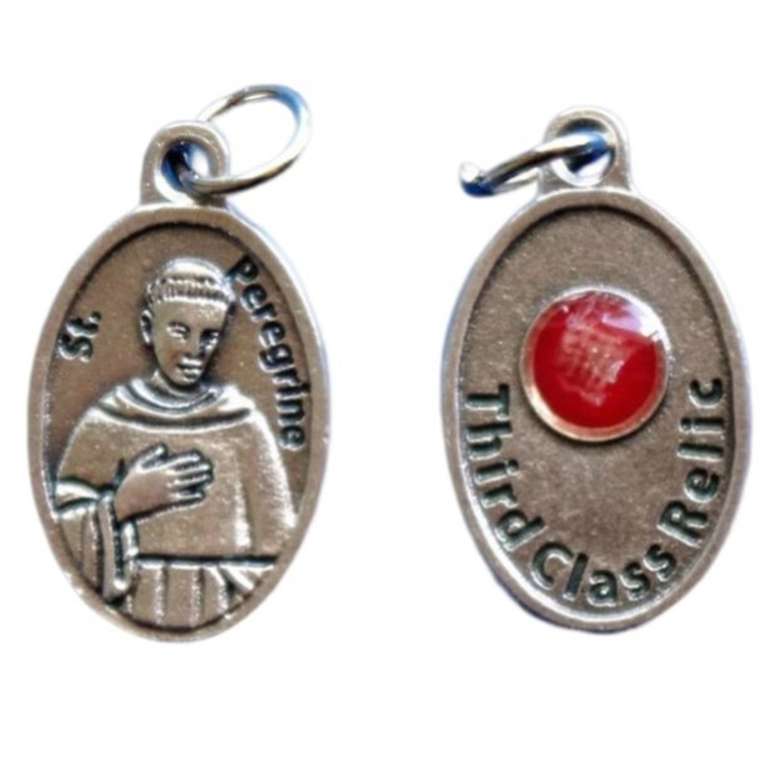 St Peregrine Relic Medal 1 Inch 3rd Class Relic Patron Saint of Cancer ...