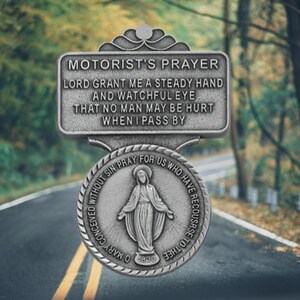 Miraculous Medal Catholic Medal Car Visor Clip Catholic Saints With ...