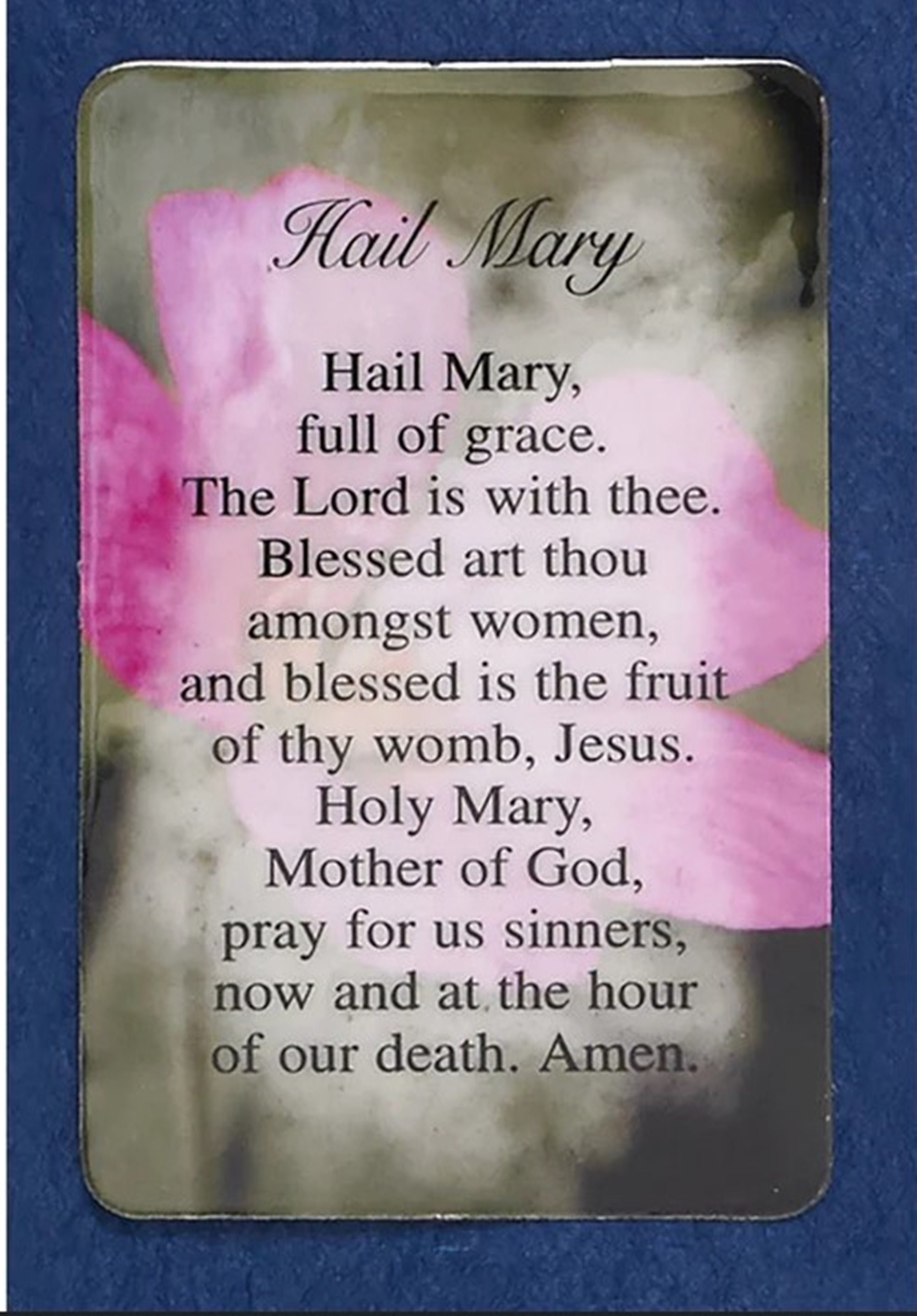 Hail Mary Prayer Laminated Plastic Prayer Card Wallet Sized - Etsy