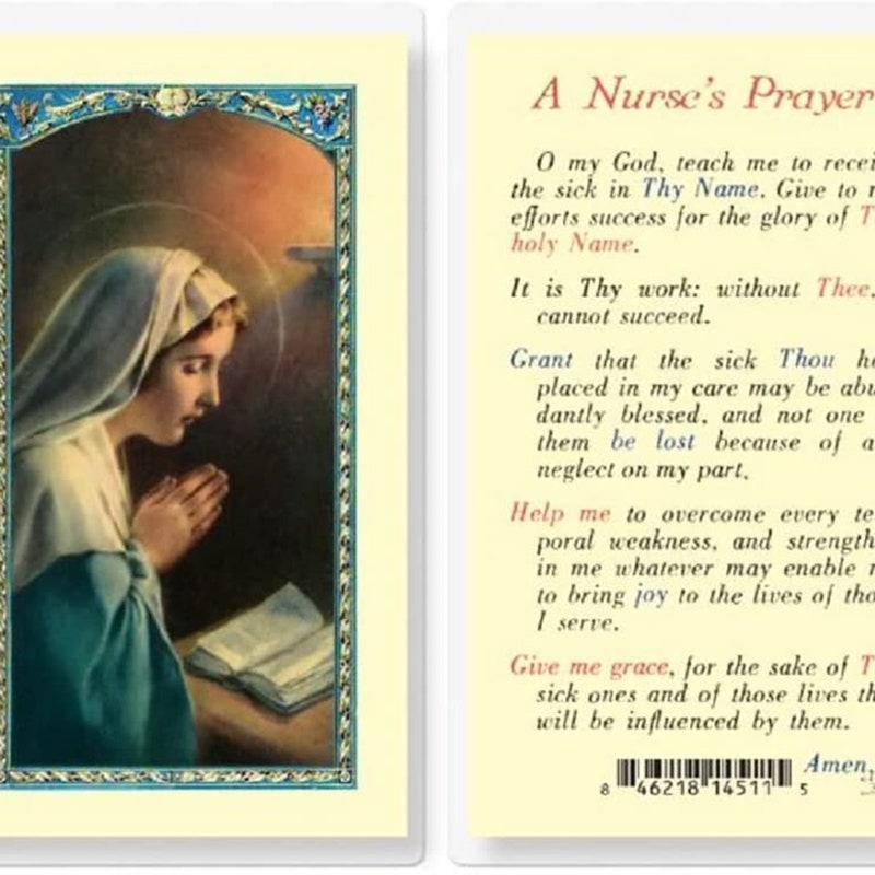 Prayer for Nurses Catholic - Etsy