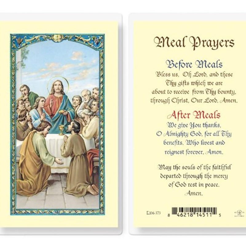 Catholic Meal Prayer - Etsy