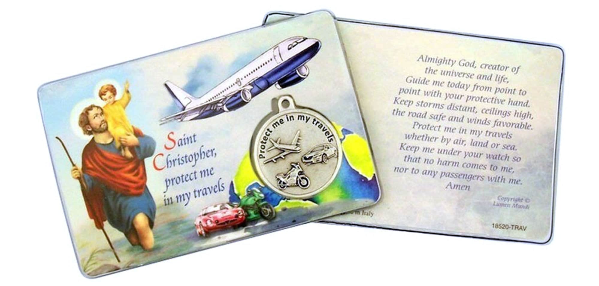 St Christopher Travelers Prayer Card Motorist Prayer Double - Etsy