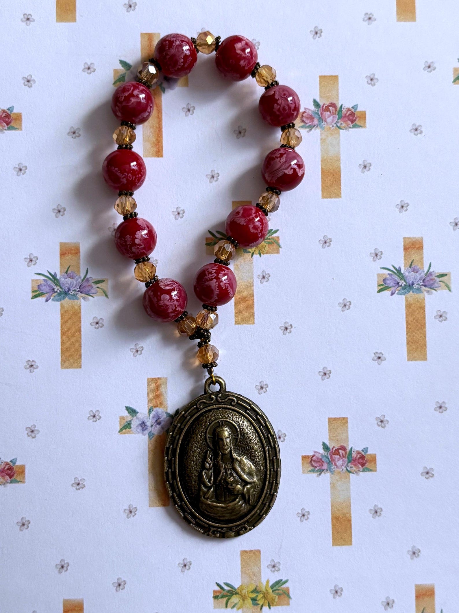 Surrender Novena Chaplet W How to Prayer Card Catholic Prayer Beads - Etsy