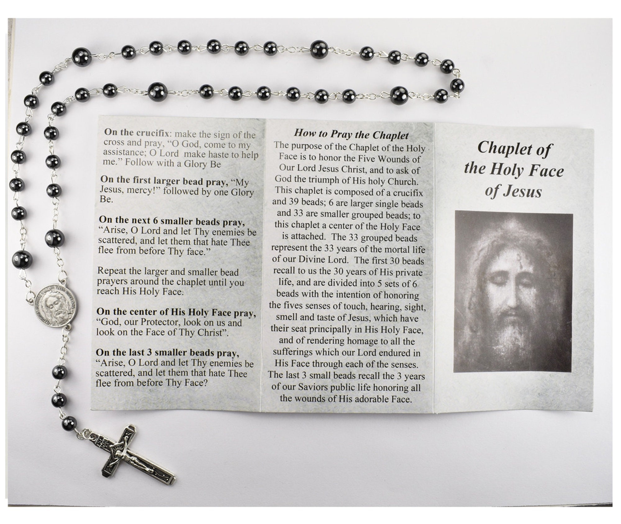 The Chaplet of the Holy Face of Jesus Catholic Rosary Prayer Beads ...