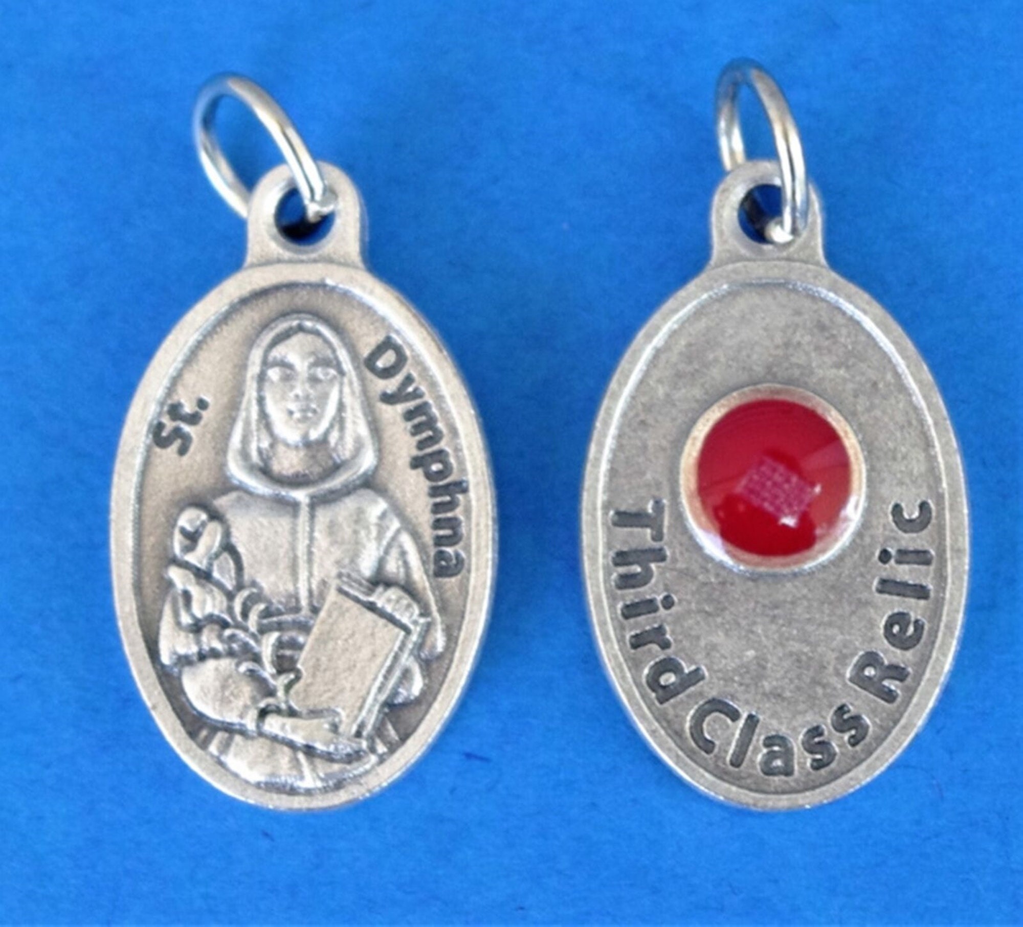 St Dymphna Relic Medal Charm 3rd Class Relic Patron Saint of Mental ...
