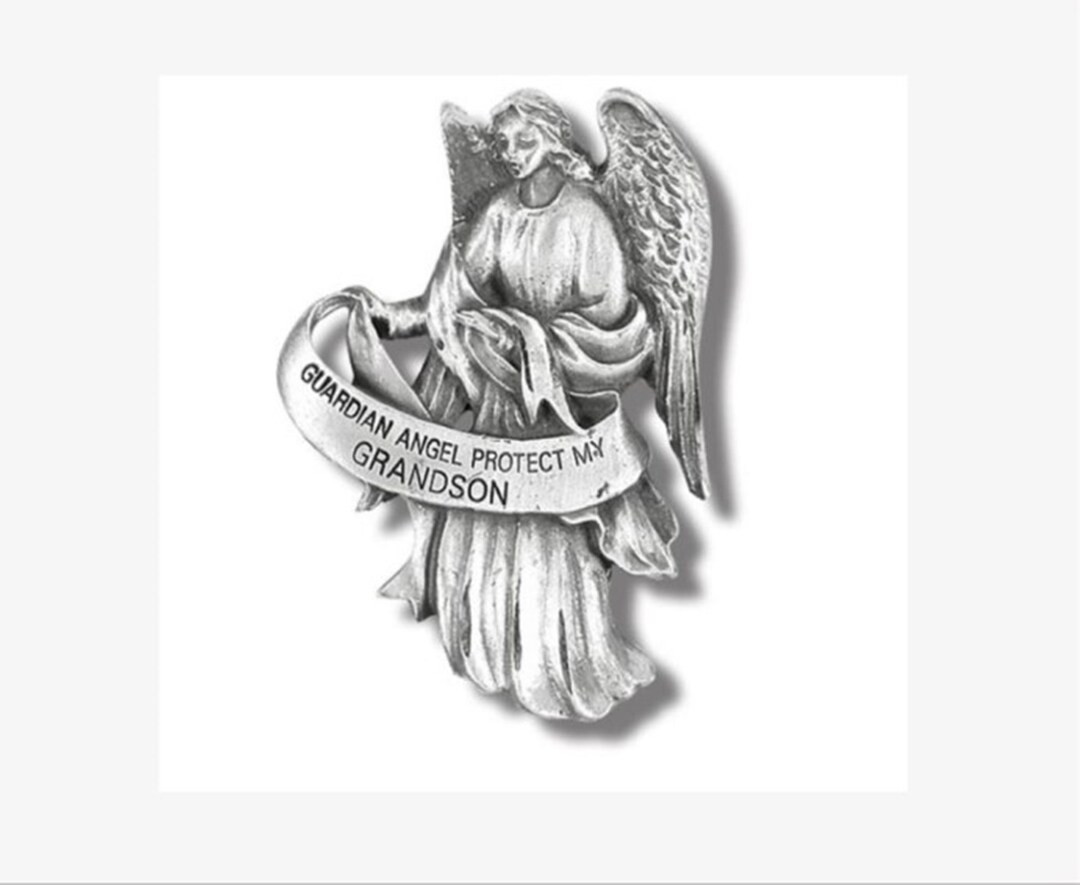 Guardian Angel Protect My Grandson Auto Car Visor Clip Travel ...