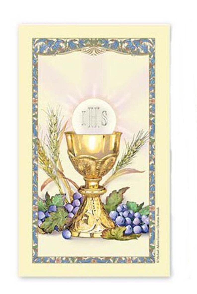 My First Holy Communion Laminated Prayer Card Catholic Sacrament - Etsy