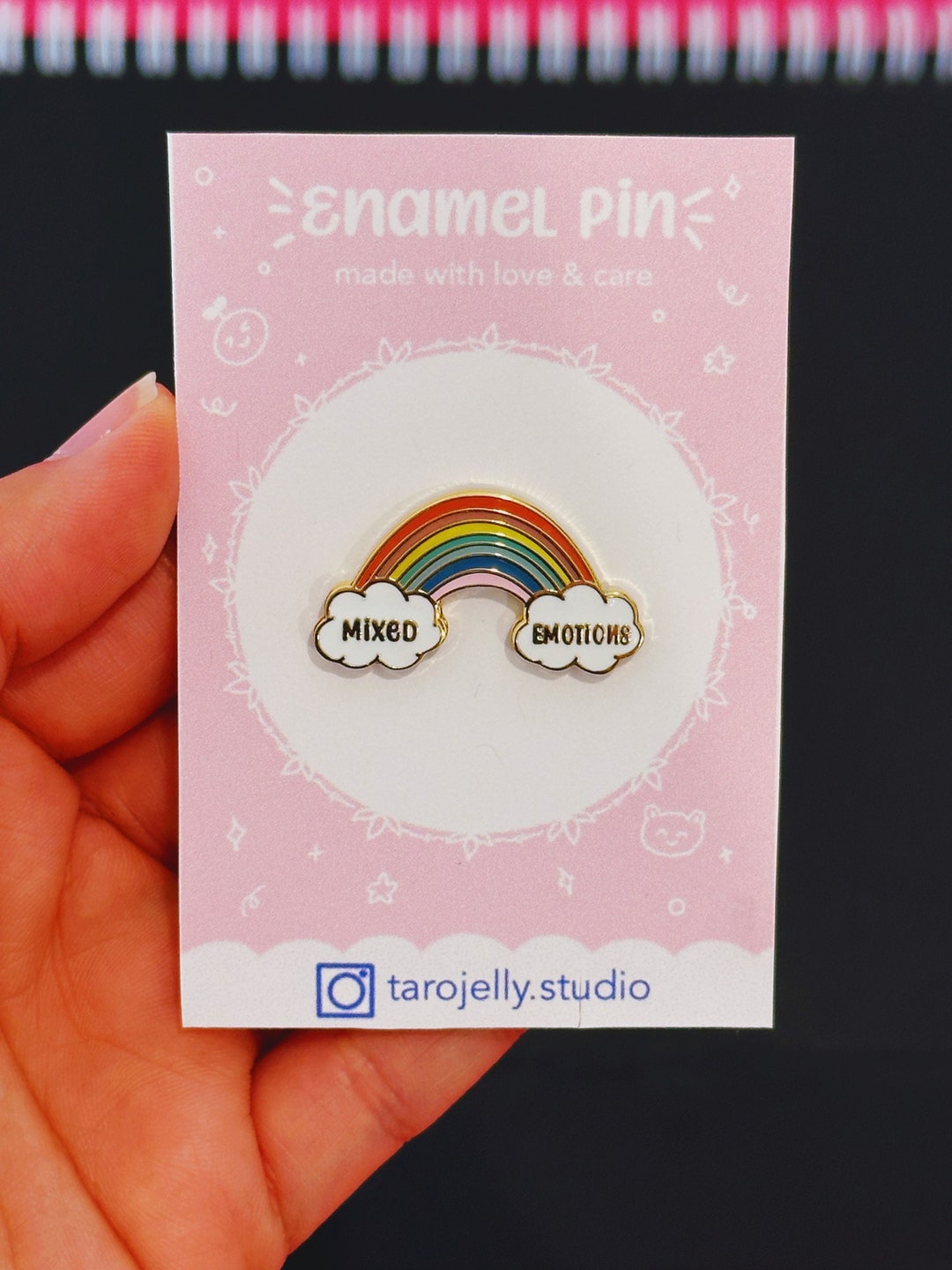 Cute Rainbow Enamel Pin Kawaii Enamel Pin Cute Hard Enamel - Etsy