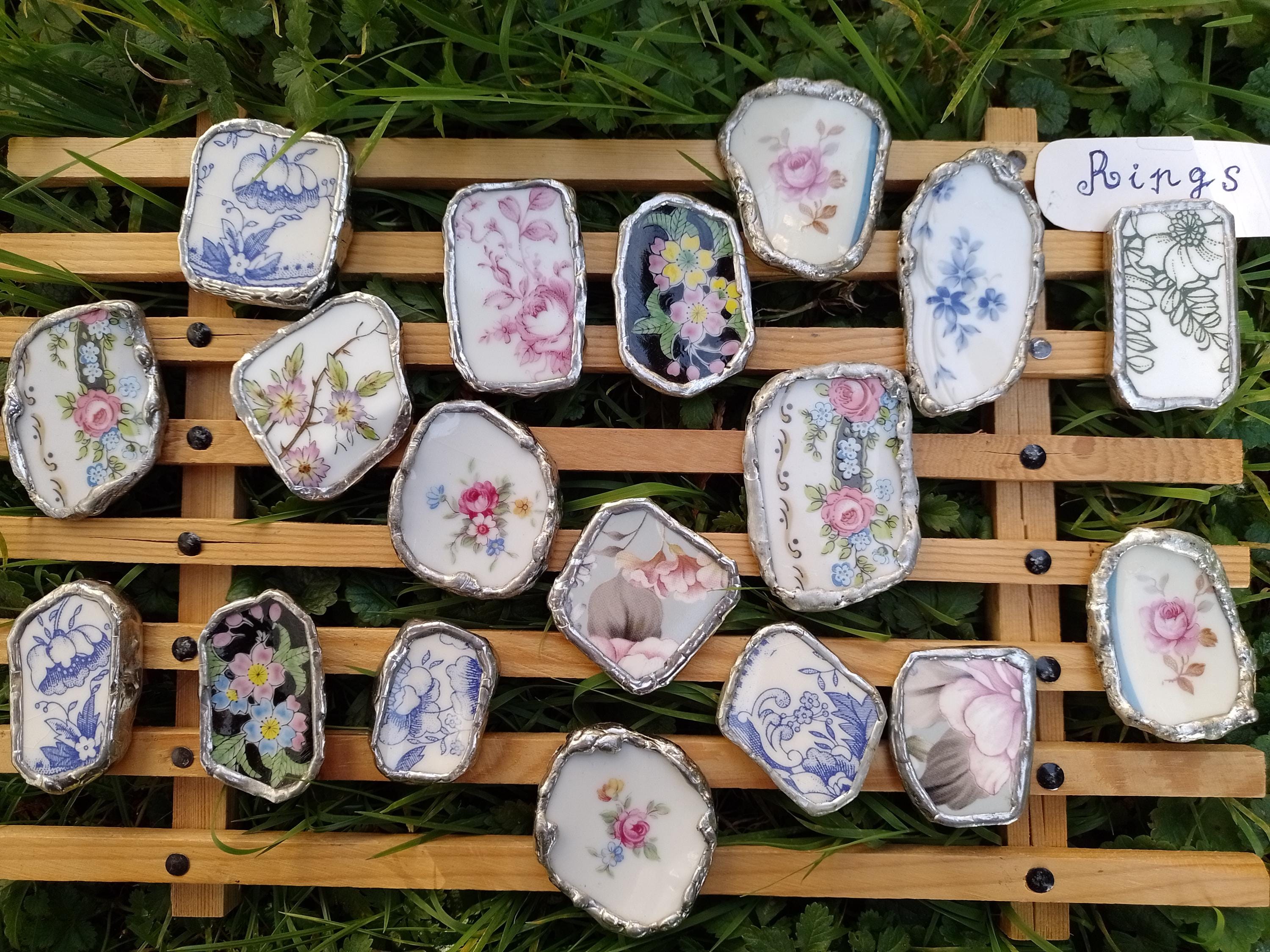 Broken Сhina Ring/handmade Ring/handmade Jewelry/broken Porcelain ...