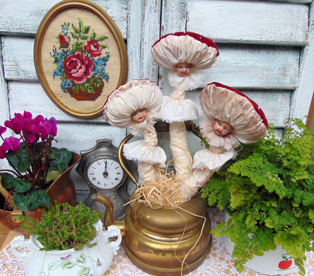Handmade Textile Mushrooms Fly Mushrooms/ Home Decor/ Good Luck Gift ...