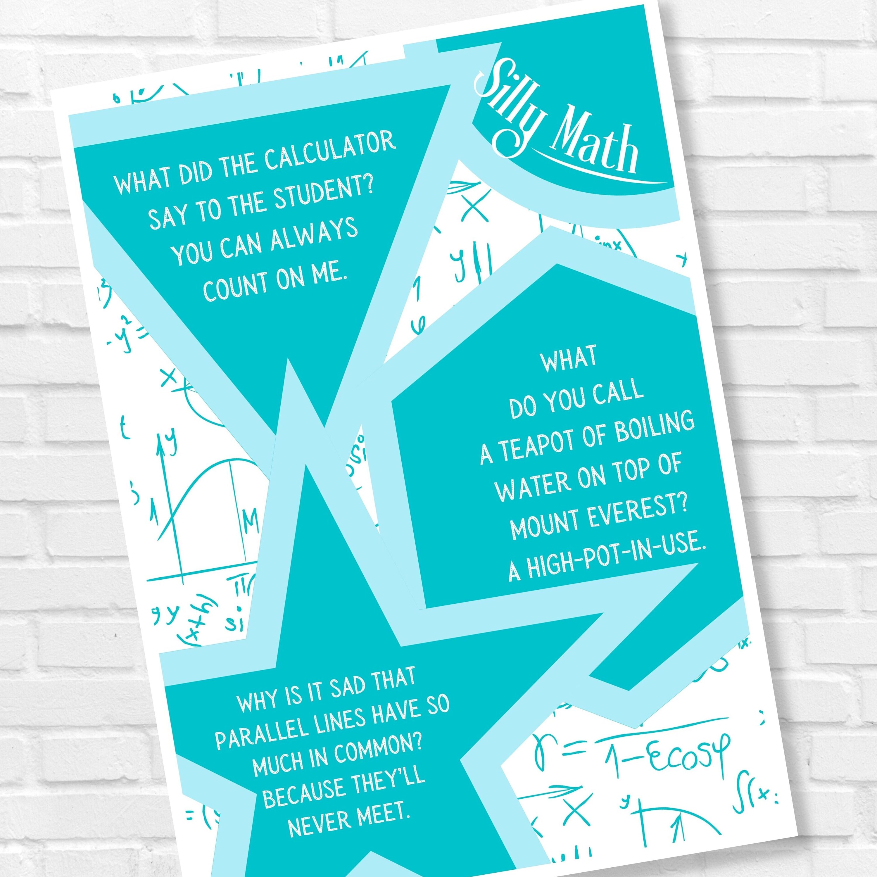 Silly Math Posters Bundle Math Teacher Svg Middle High - Etsy