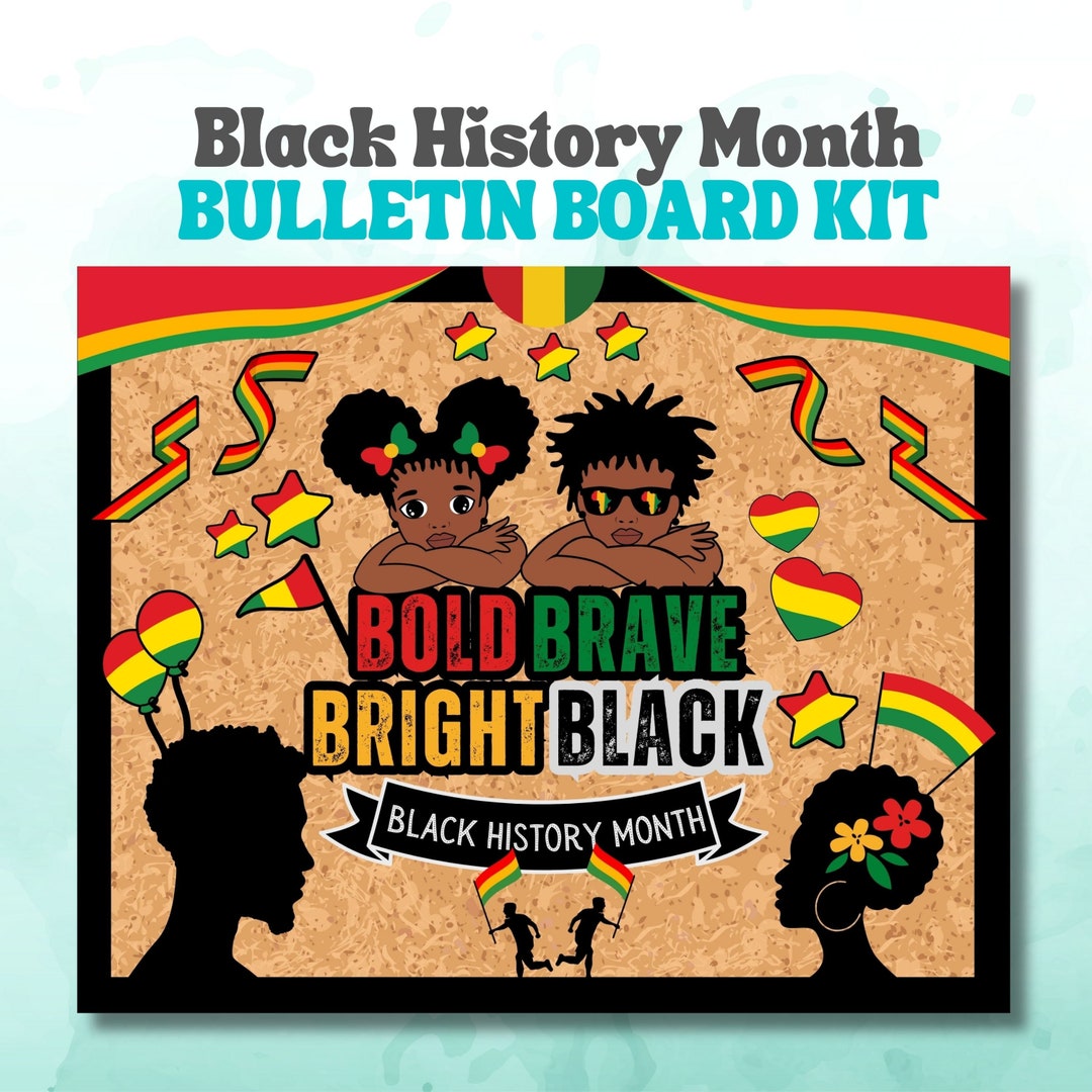 Black History Month Bulletin Board Kit, School Classroom Decor, BLM ...