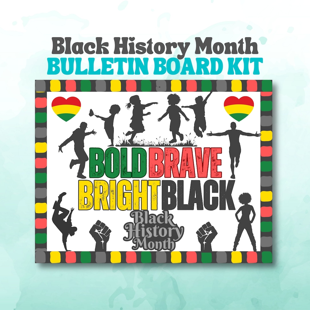 Black History Month Bulletin Board Kit, School Classroom Decor, BLM ...