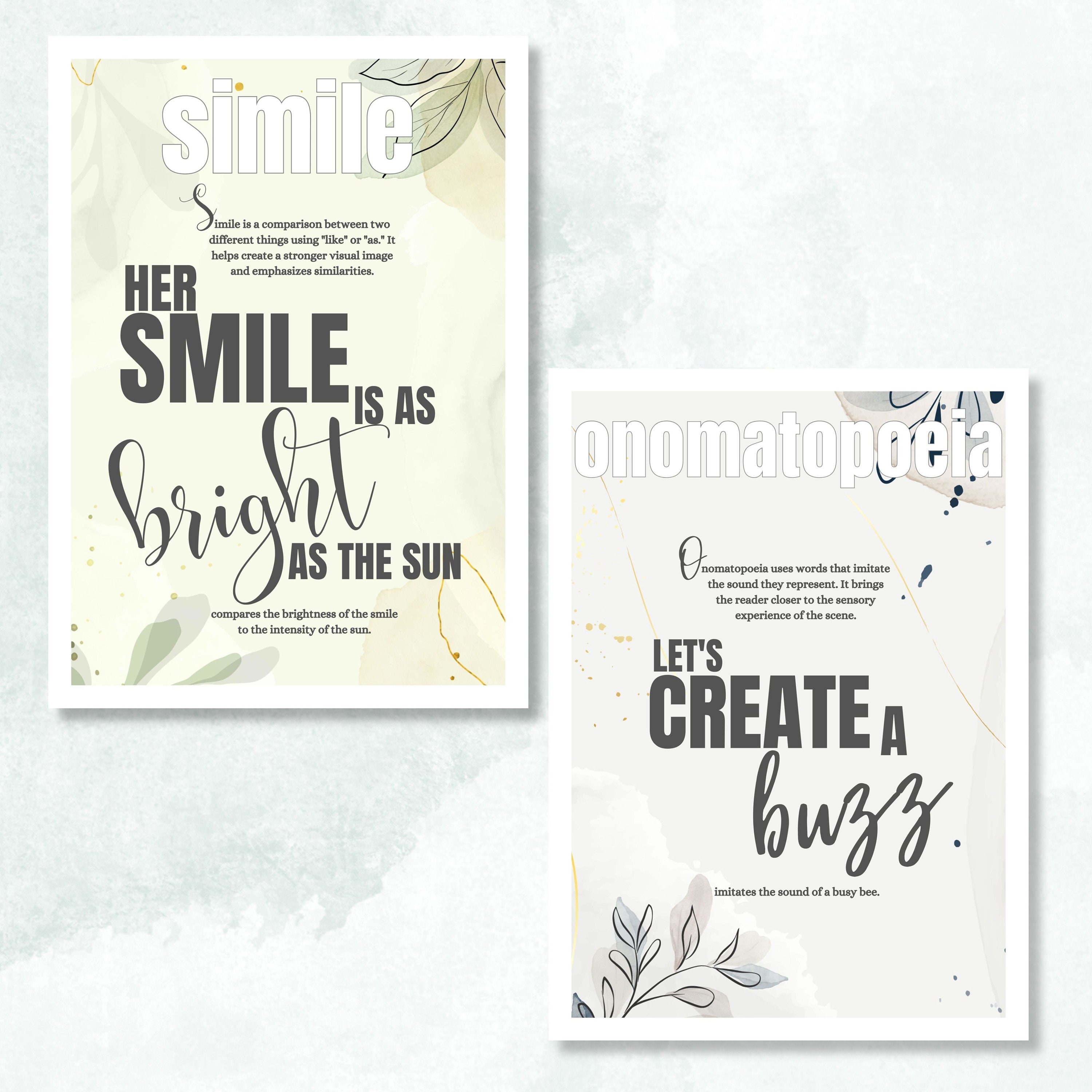 Literary Devices, English Classroom Decor Bundle, Middle High School ...