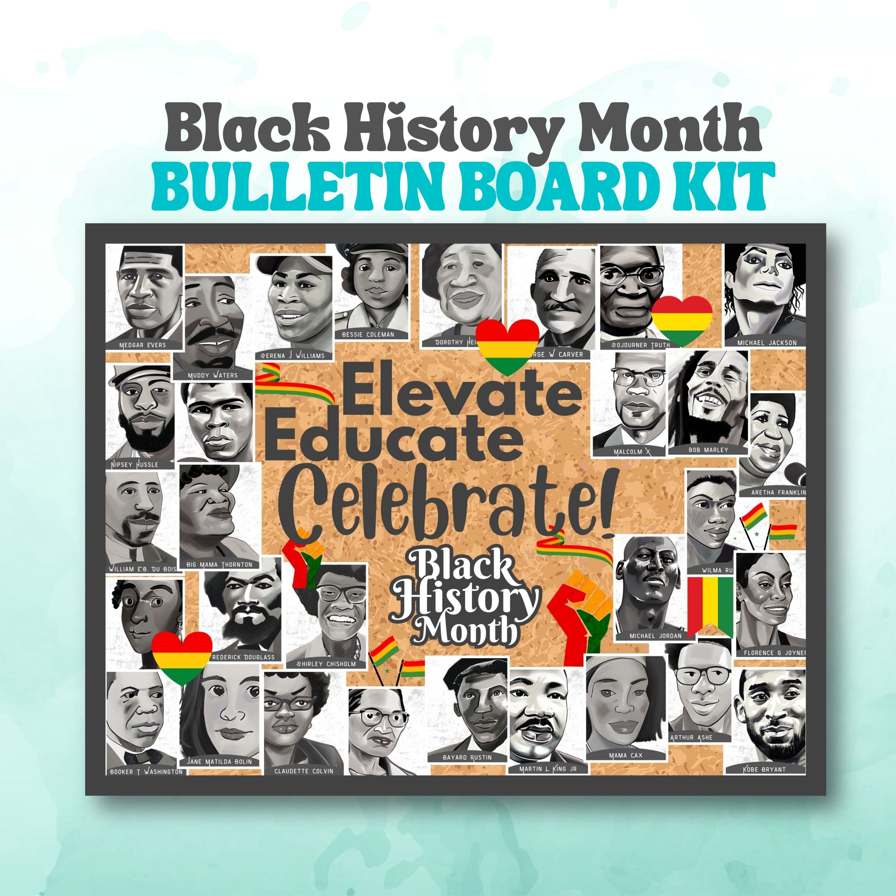 Black History Month Bulletin Board Kit, School Classroom Decor, BLM ...