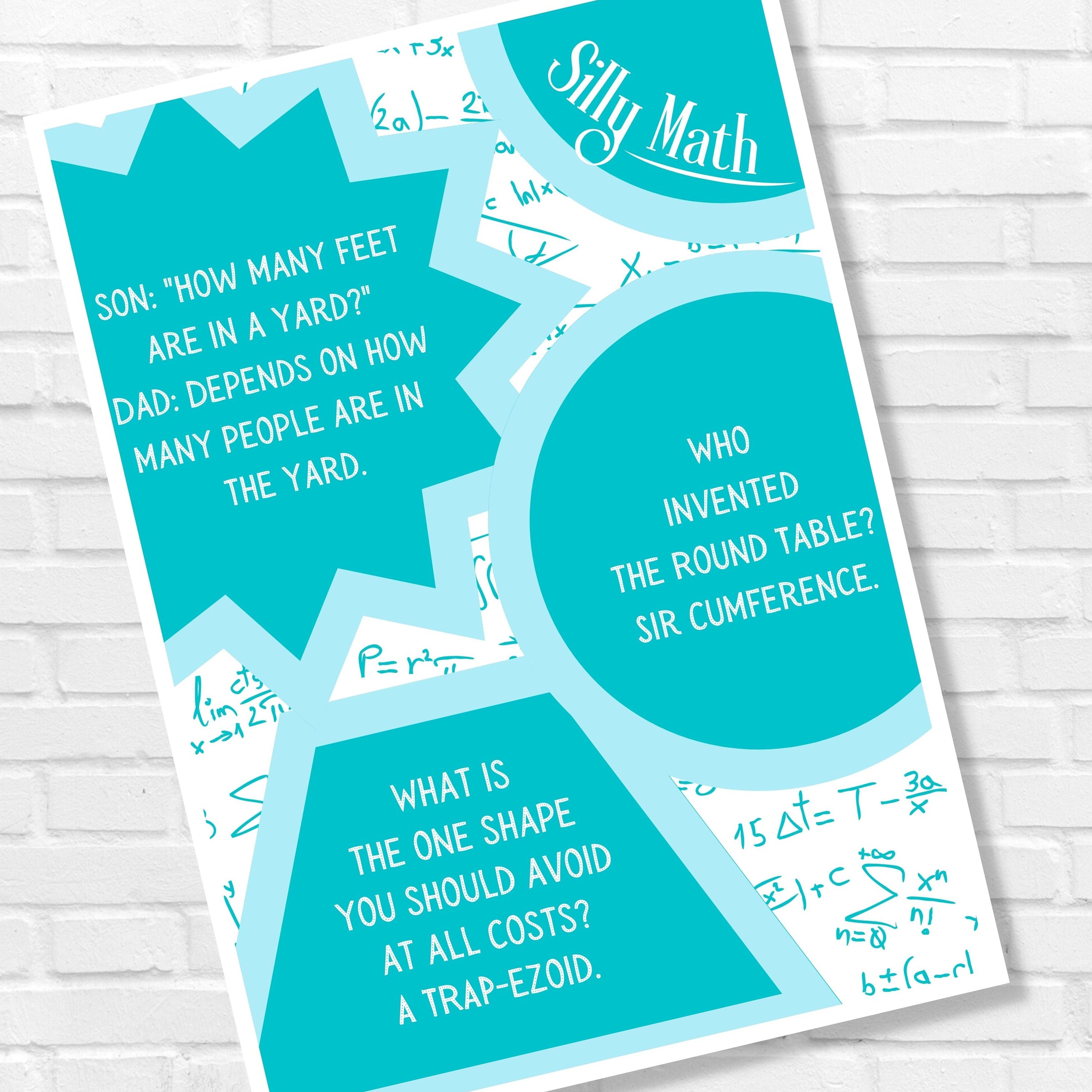Silly Math Posters Bundle Math Teacher Svg Middle High - Etsy