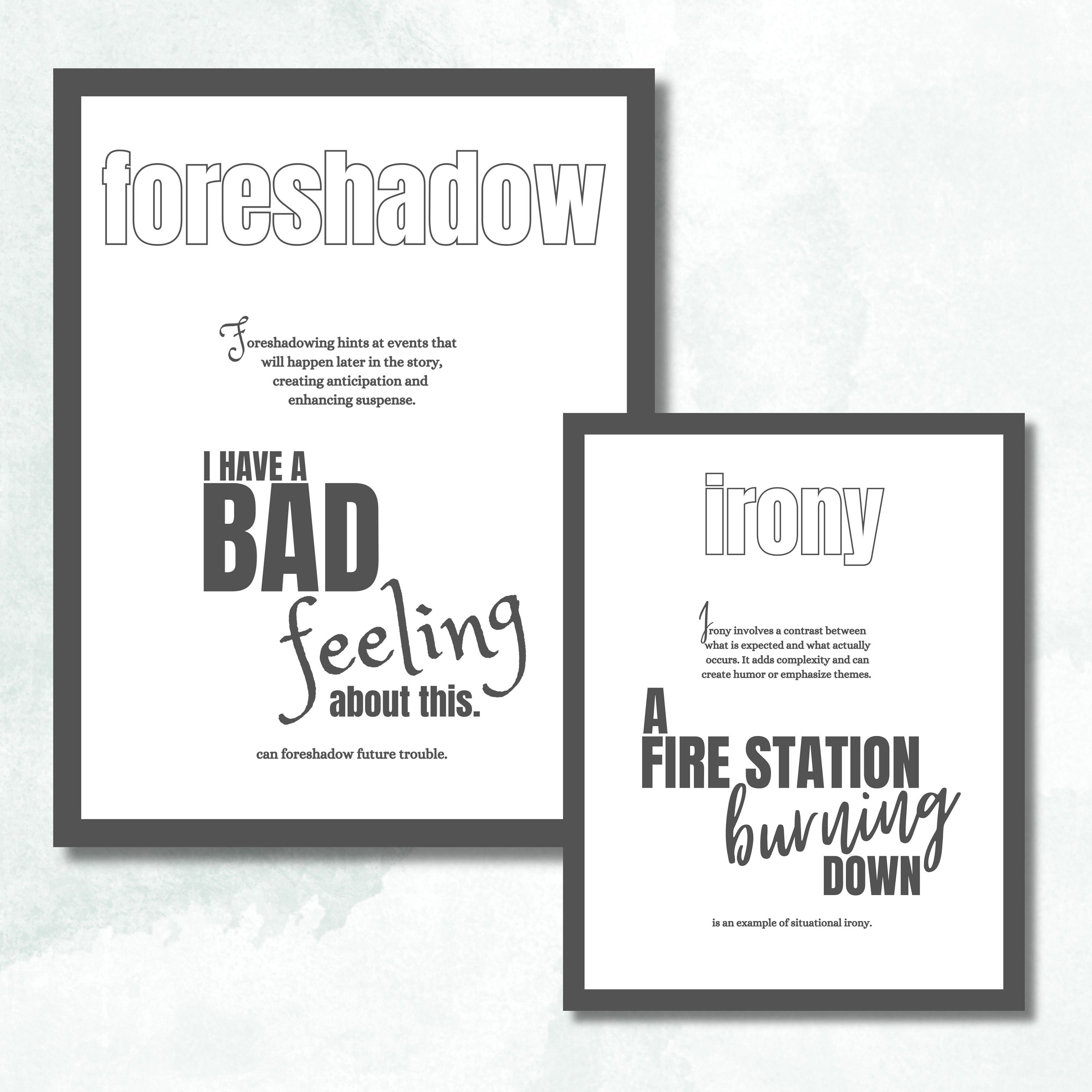 Literary Devices Poster Bundle: Boho English Classroom Decor (digital ...