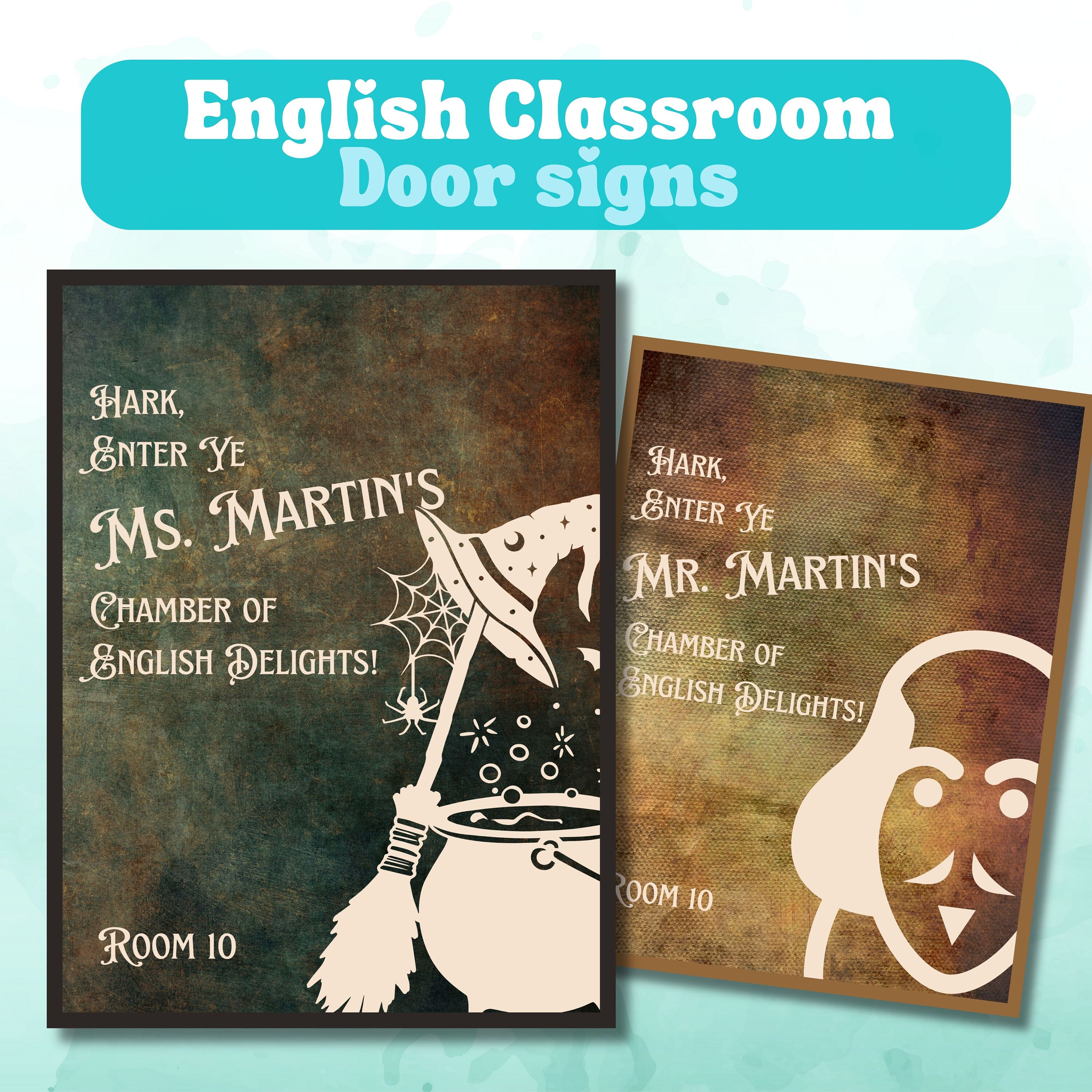 Personalized English Classroom Door Sign Shakespeare Door - Etsy