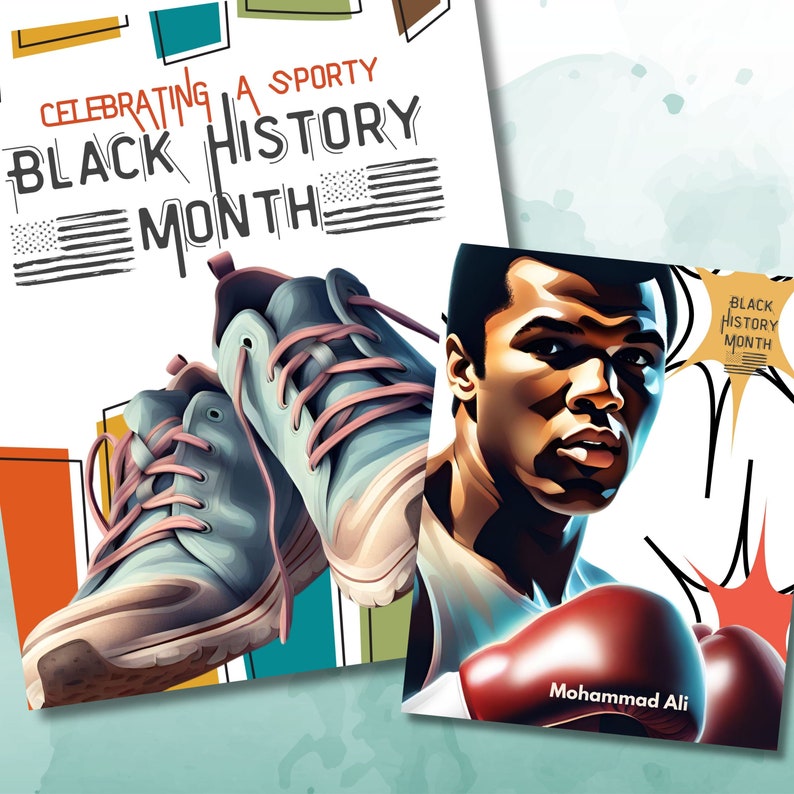 Black History Month PNG PE Gym Sports Decor, BLM Posters Bundle, Sports ...
