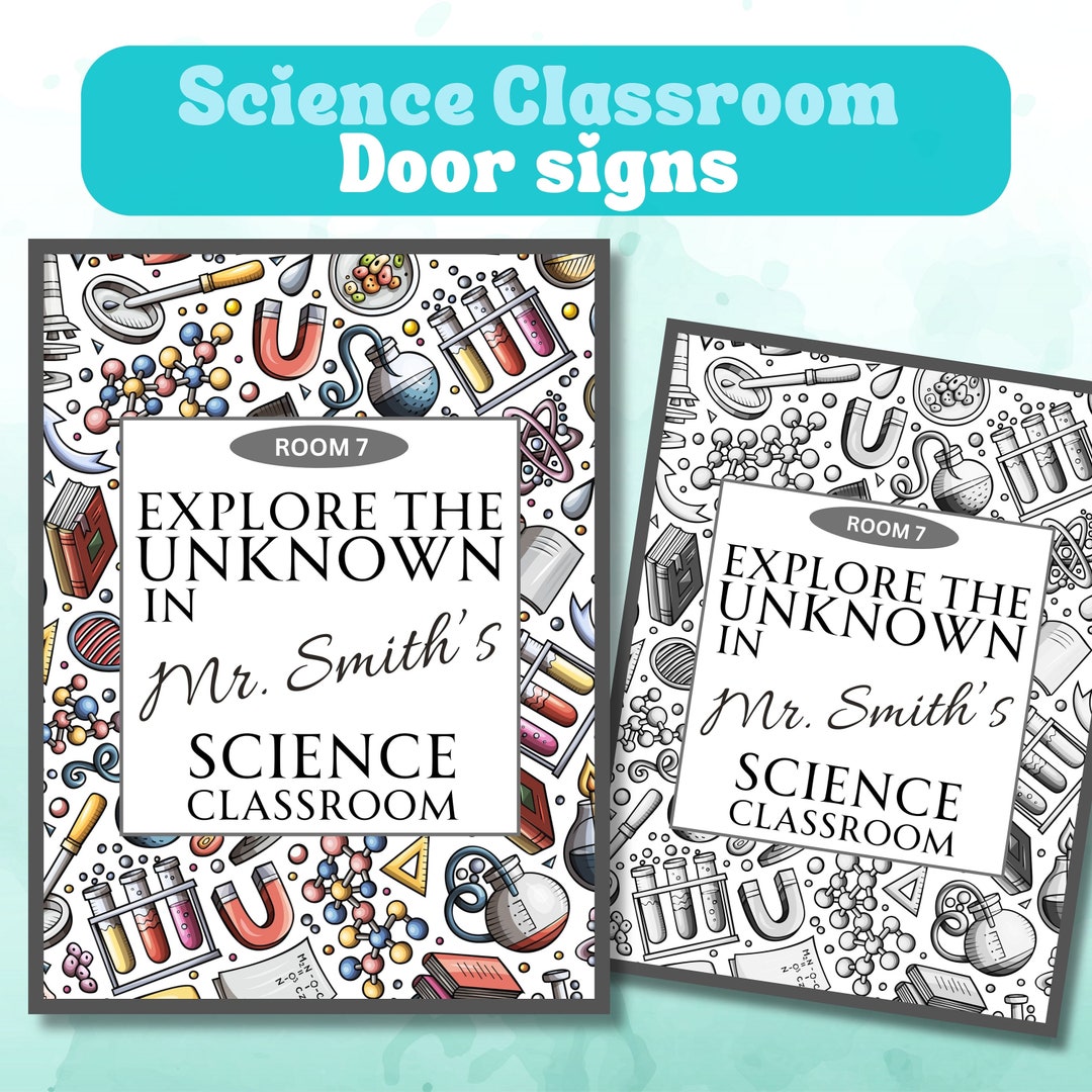 Personalized Science Classroom Door Sign, Chemistry Door Sign Download ...