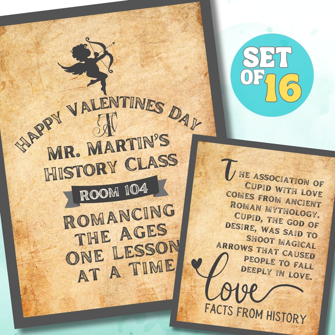Personalized History Classroom Door Sign, Valentines Day Posters ...