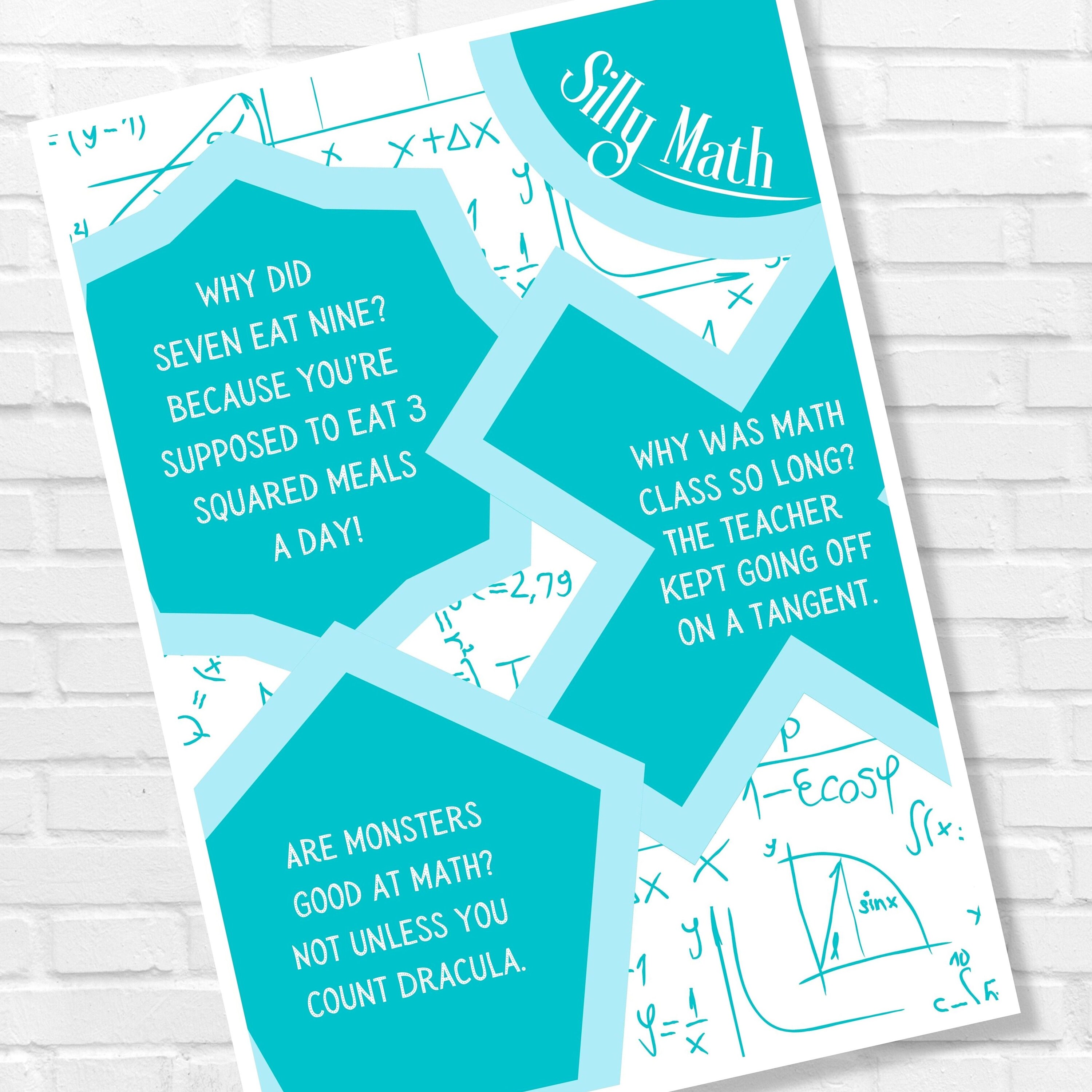 Silly Math Posters Bundle Math Teacher Svg Middle High - Etsy