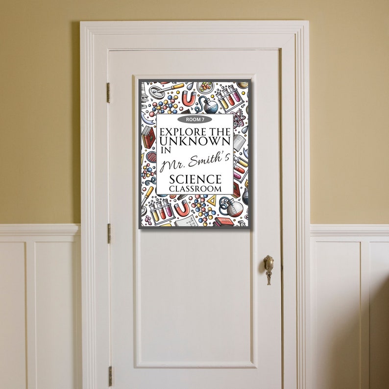 Personalized Science Classroom Door Sign Chemistry Door Sign - Etsy