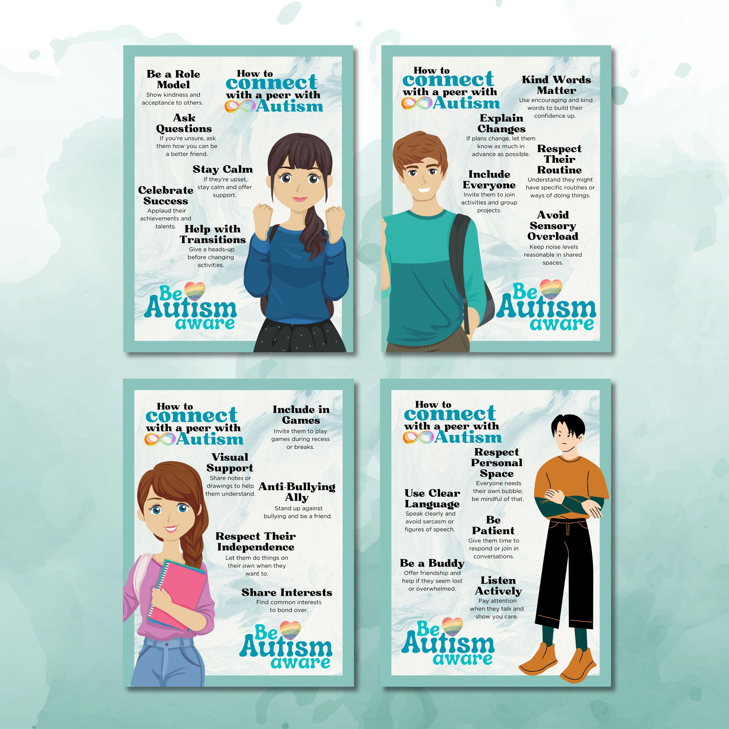 Autism Awareness Posters, Counselor Office Decor, Autism Svg ...