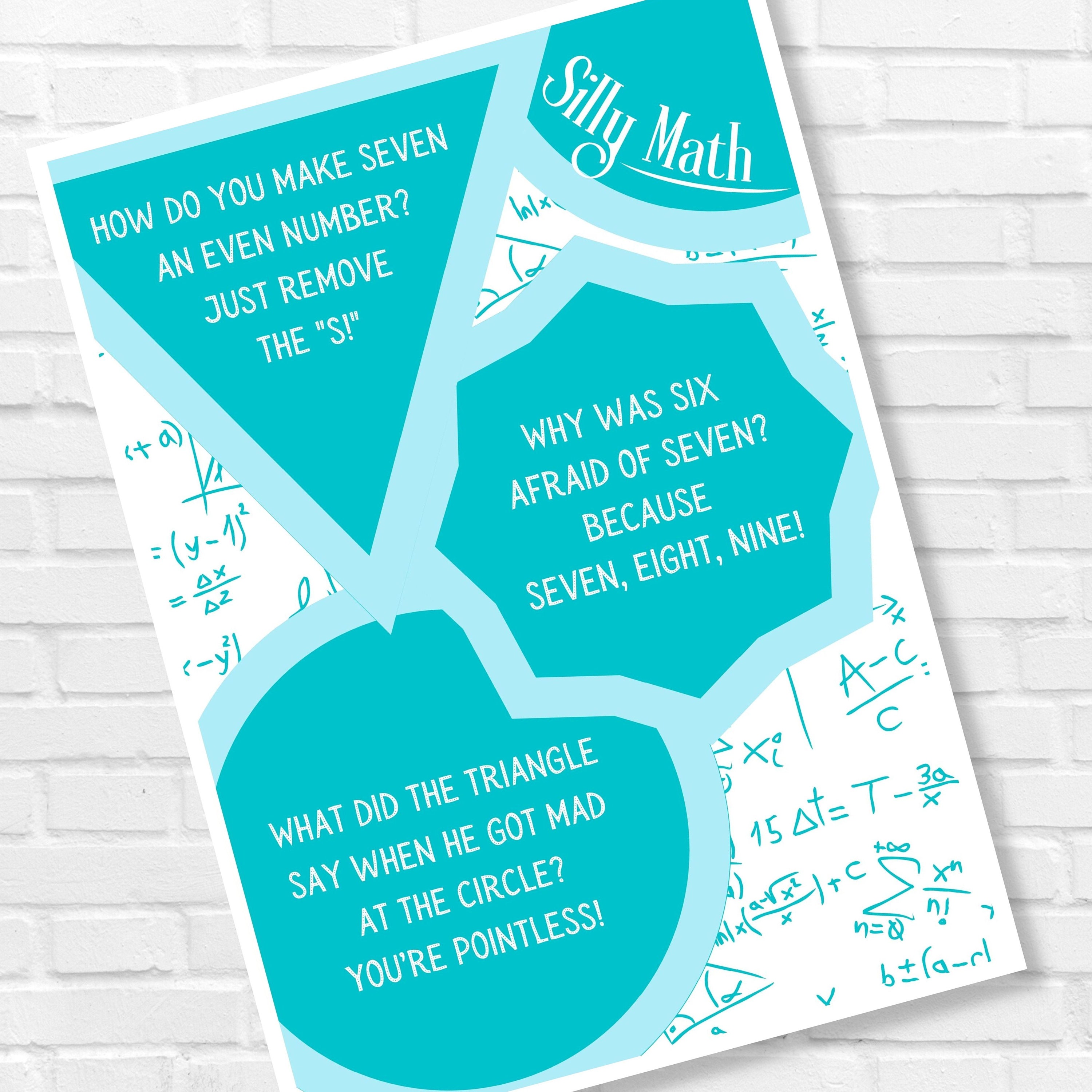 Silly Math Posters Bundle Math Teacher Svg Middle High - Etsy