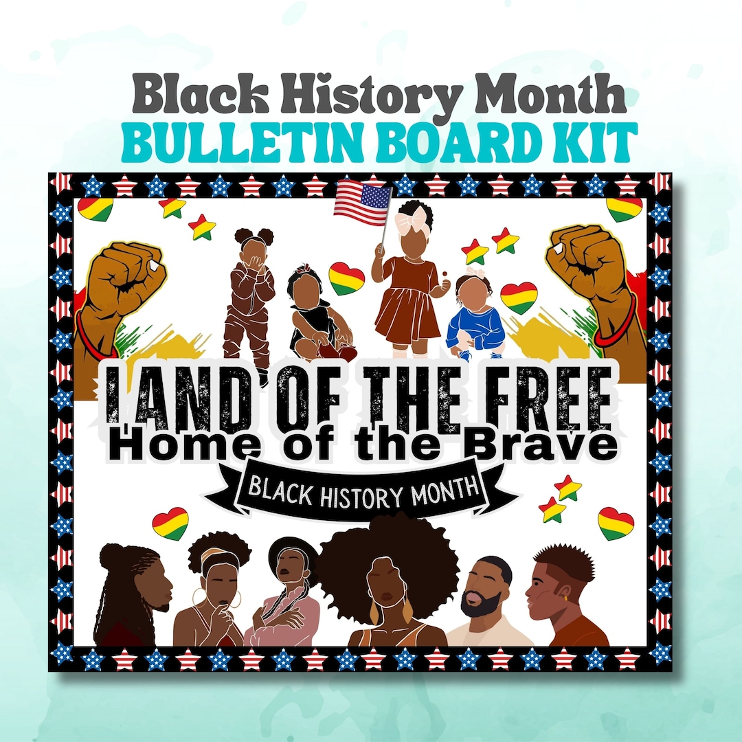 Black History Month Bulletin Board Kit, School Classroom Decor, BLM ...