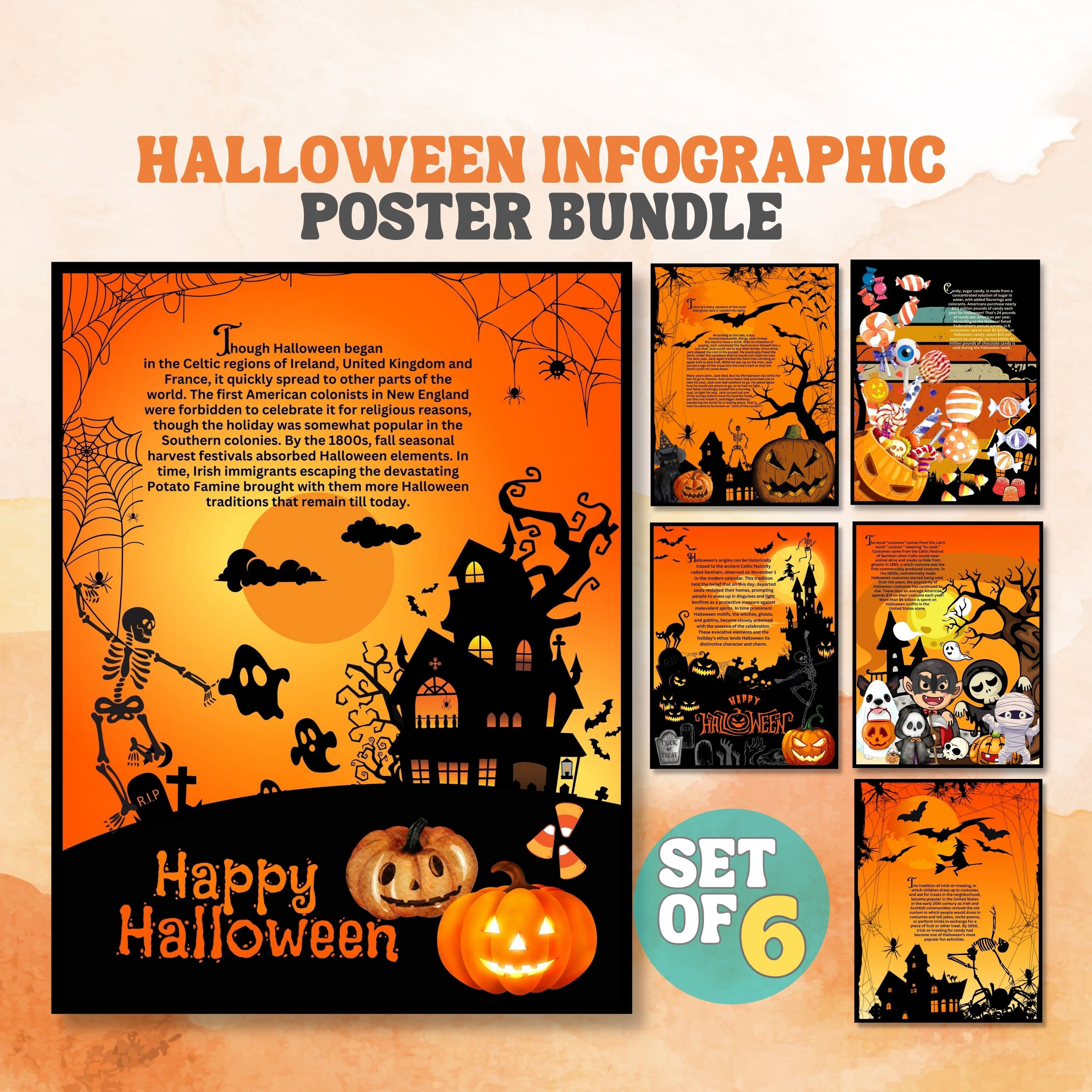 Halloween Posters Bundle Classroom Decor Bundle Middle High - Etsy