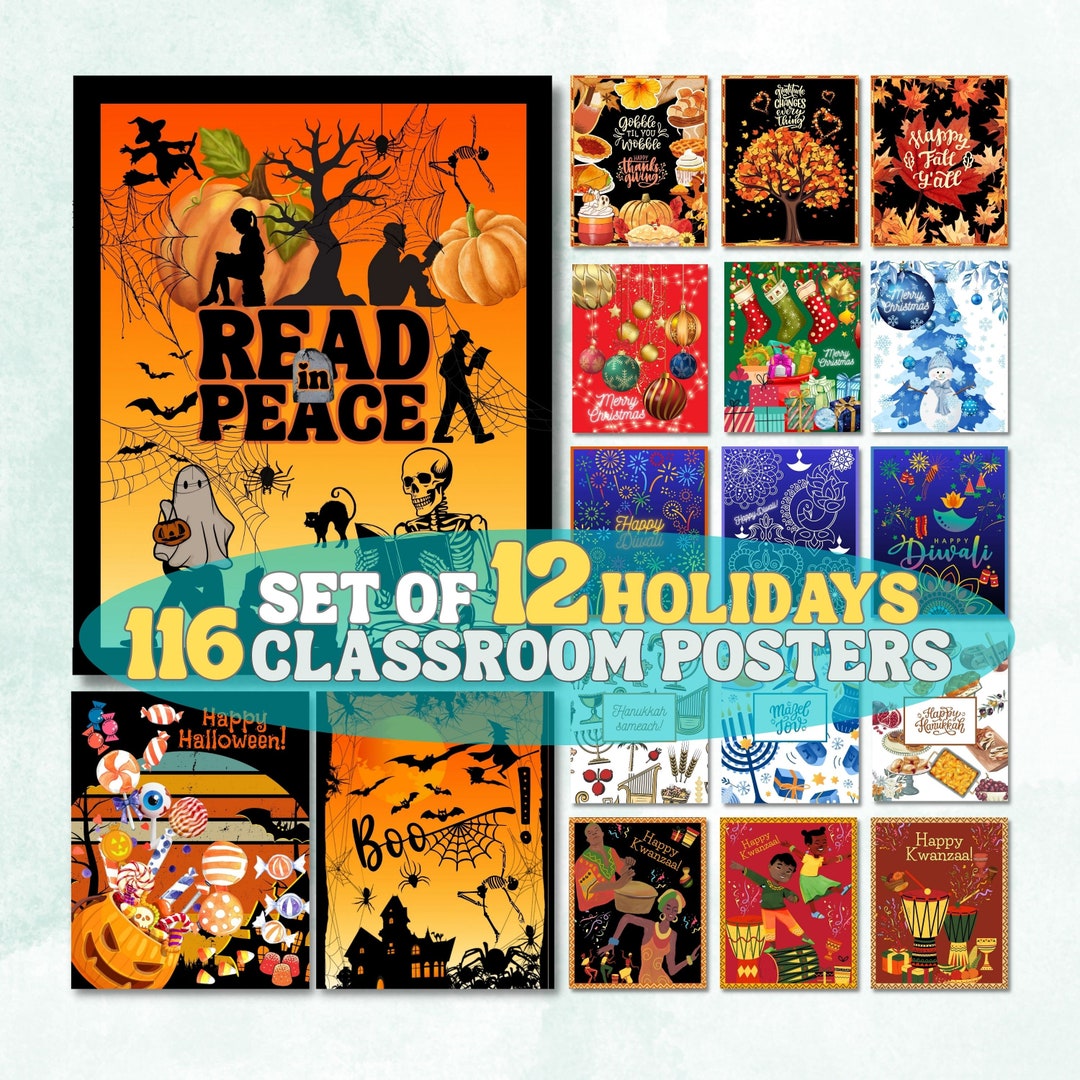 Holiday MEGA Poster Bundle for Office Decor Classroom Decor - Etsy