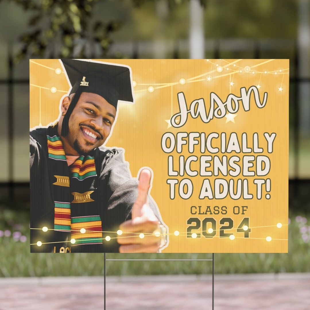 Personalized Graduation Yard Decor, Custom Graduation Yard Sign ...