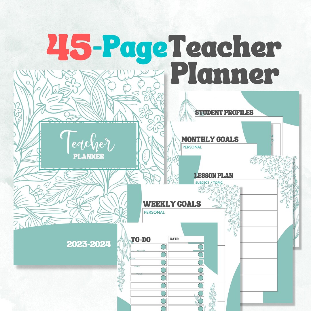 Teacher Planner Printable 2023-2024 Lesson Planner To-do - Etsy