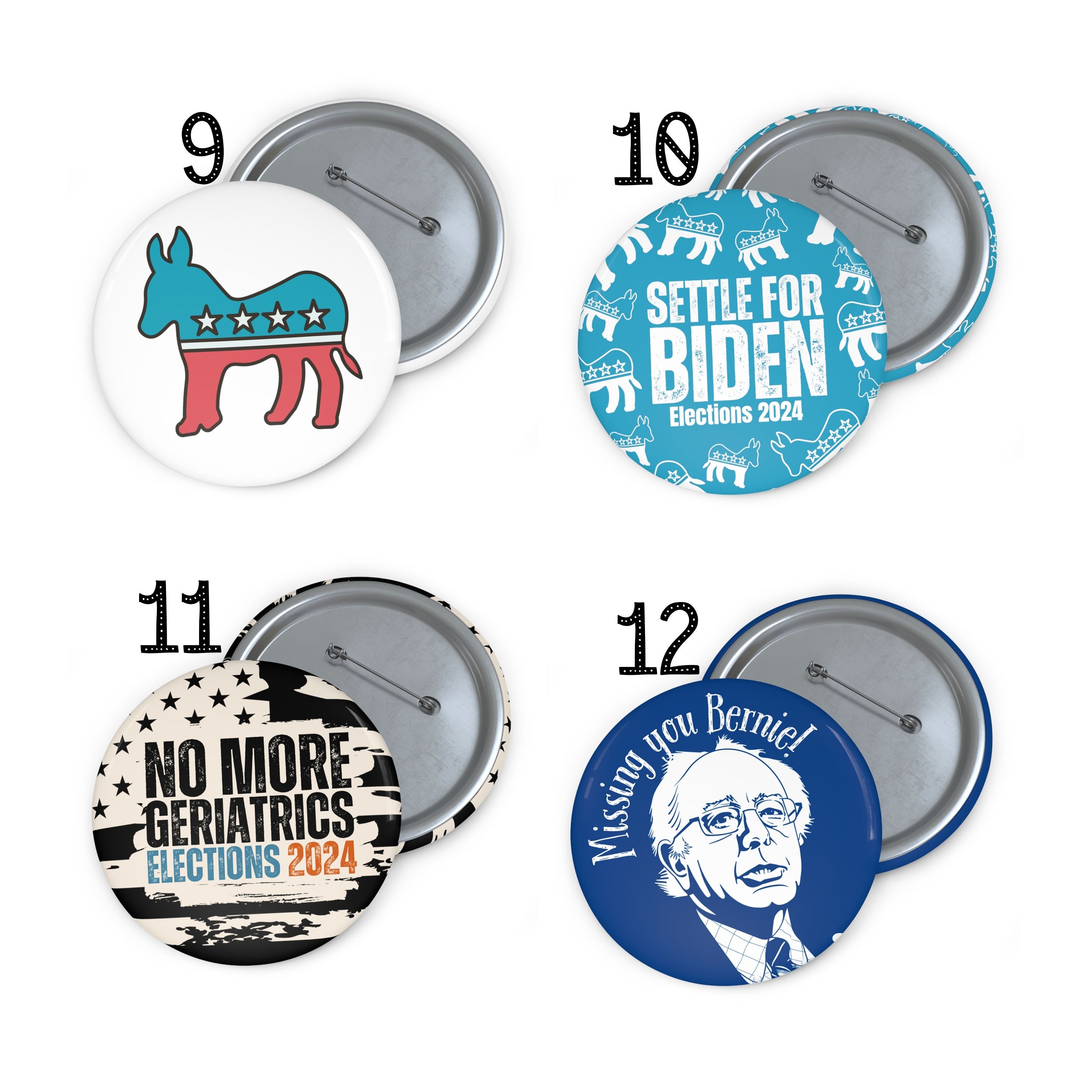 US Elections Pin Bundle, Presidential Election Button, Biden Campaign ...