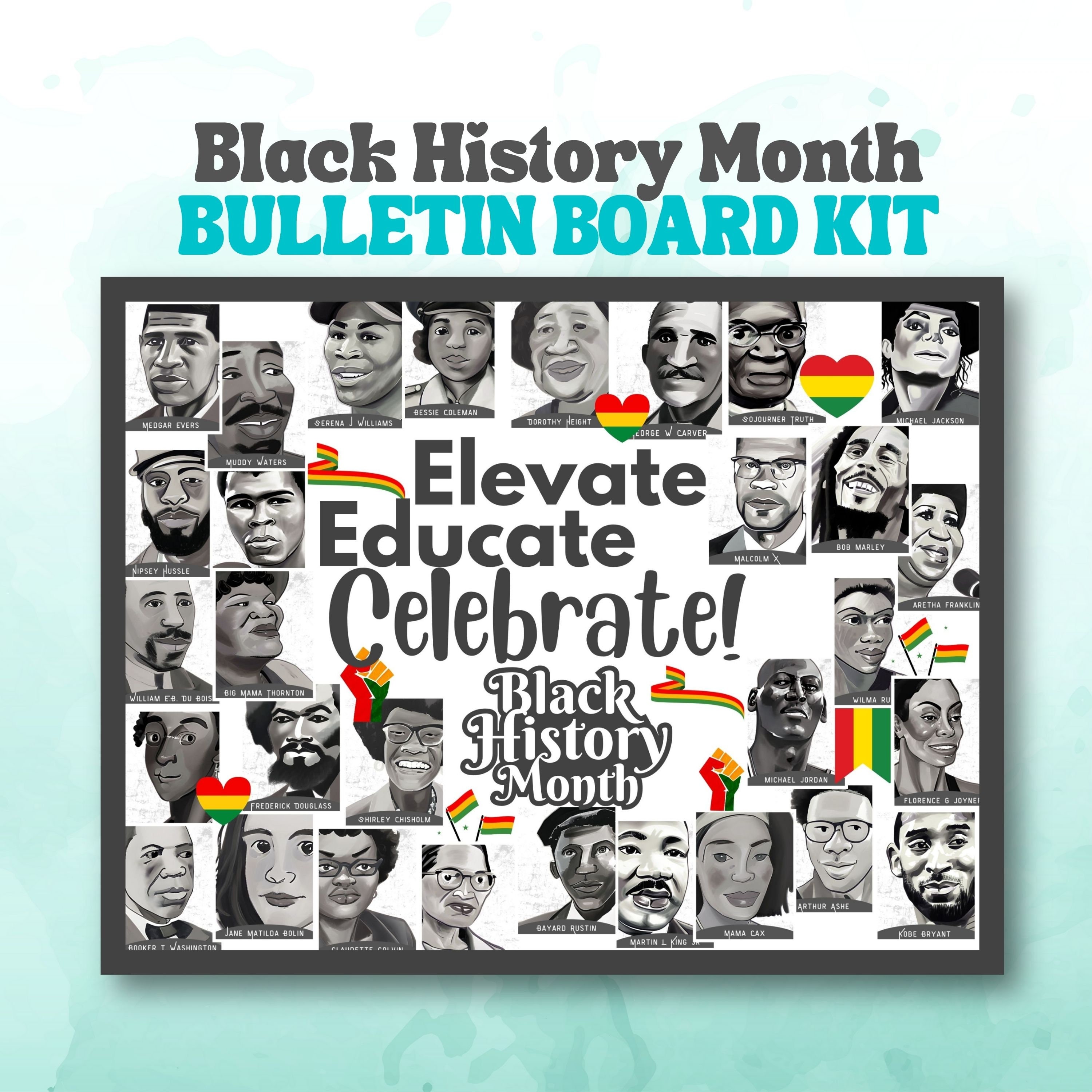 Black History Month Bulletin Board Kit, School Classroom Decor, BLM ...