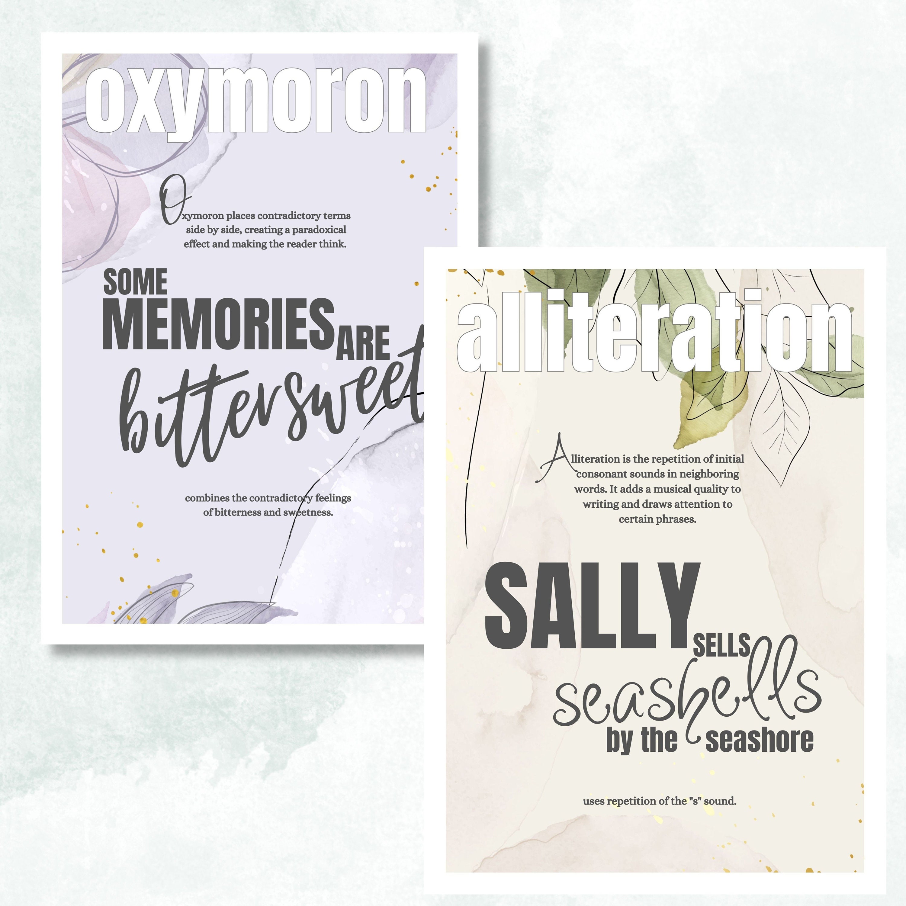Literary Devices, English Classroom Decor Bundle, Middle High School ...