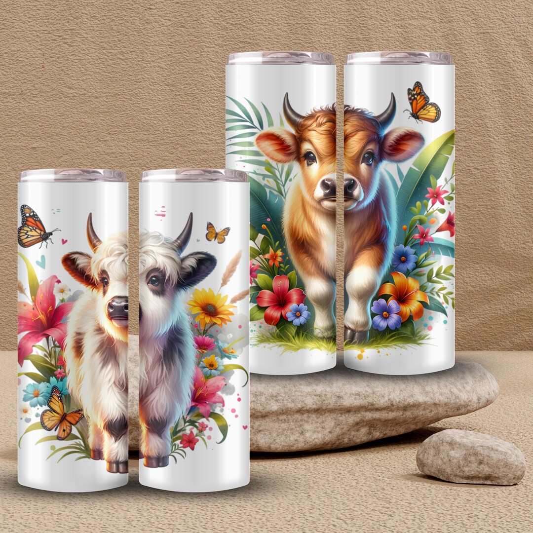 Cow or Calf 20oz Skinny Stainless Steel Tumbler Cup - Etsy